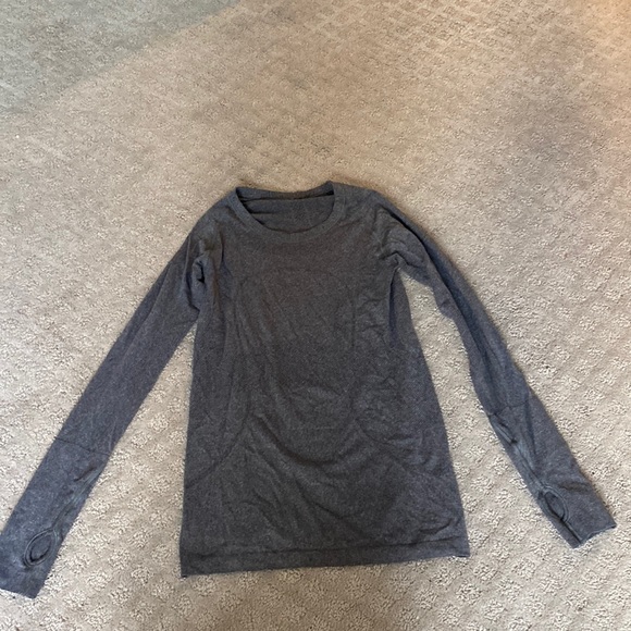 Tops | Lightly Worn Special Edition Lululemon Gray Swiftly Tech Long ...
